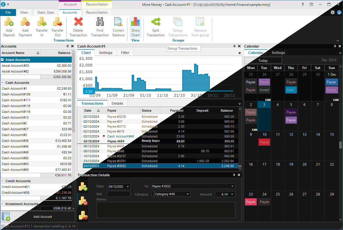 Maxim Money - Personal Finance software for Windows